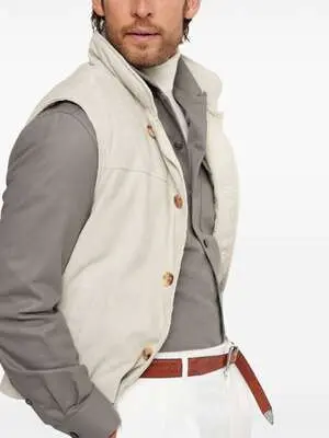 Brunello Cucinelli Padded Leather Vest