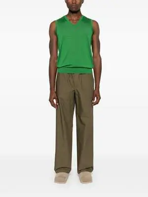 MODES Poplin Straight-leg Trousers - Green