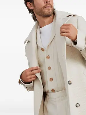 Brunello Cucinelli Long Double-breasted Coat - Neutrals