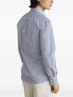 Brunello Cucinelli Stripe Pattern Cotton Shirt