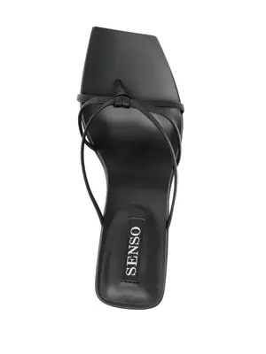 Senso Maria 70mm Leather Sandals - Black