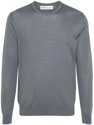 MODES Fine-knit Merino Wool Jumper - Grey