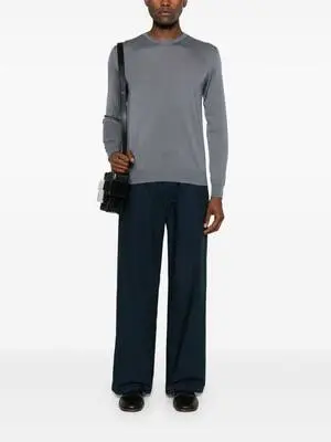 MODES Fine-knit Merino Wool Jumper - Grey