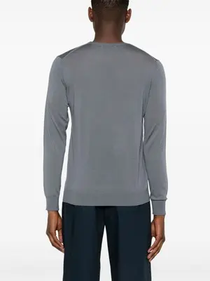MODES Fine-knit Merino Wool Jumper - Grey