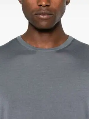 MODES Fine-knit Merino Wool Jumper - Grey