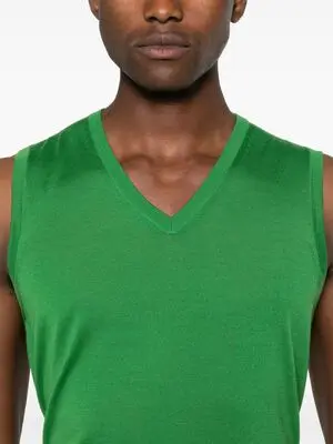 MODES Merino Knitted Vest - Green