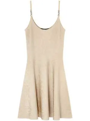 Versace Barocco Jacquard Mini Dress - Neutrals