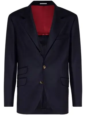 Brunello Cucinelli Single-breasted Wool Blazer