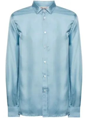 MODES Lightweight Silk Shirt - Blue