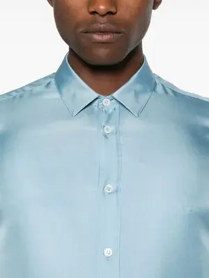 MODES Lightweight Silk Shirt - Blue
