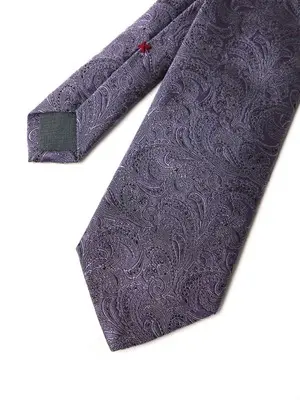 Brunello Cucinelli Paisley-pattern Silk Tie - Purple