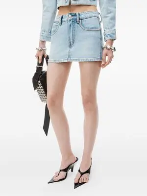 Alexander Wang Mid-rise Denim Skort - Blue