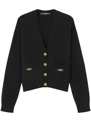 Versace Medusa-plaque V-neck Cardigan