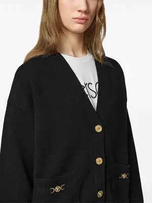 Versace Medusa-plaque V-neck Cardigan