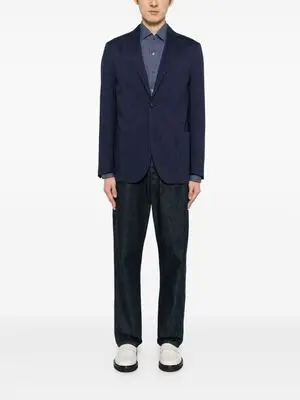 Corneliani Mélange-effect Single-breasted Blazer