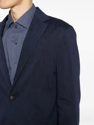 Corneliani Mélange-effect Single-breasted Blazer