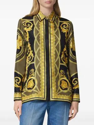 Versace La Coupe Des Dieux Silk Shirt - Yellow