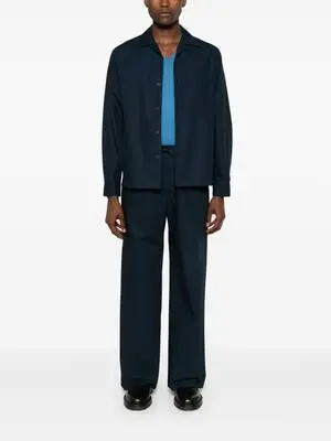 MODES Poplin Straight-leg Trousers - Blue