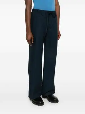 MODES Poplin Straight-leg Trousers - Blue