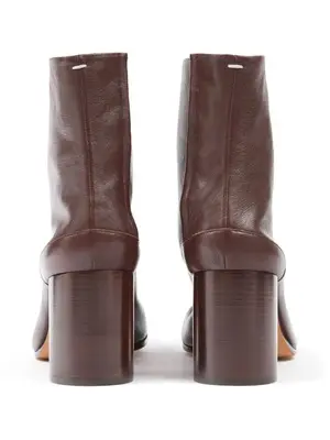 MAISON MARGIELA Tabi 80mm Leather Ankle Boots - Brown