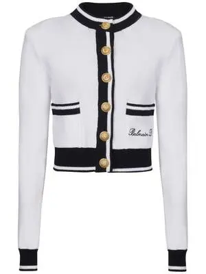 Balmain Logo-embroidered Cardigan