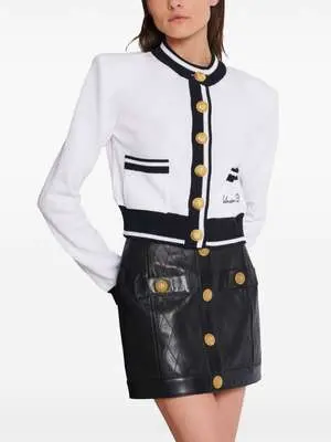 Balmain Logo-embroidered Cardigan