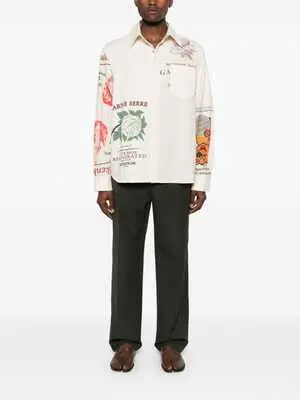 MARINE SERRE Mix-print Cotton Shirt