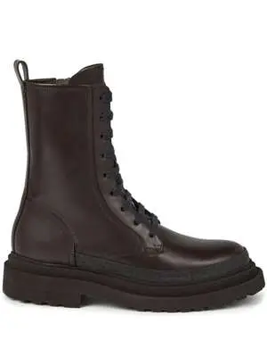 Brunello Cucinelli Monili-embellished Leather Boots