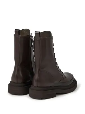 Brunello Cucinelli Monili-embellished Leather Boots