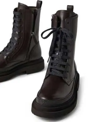 Brunello Cucinelli Monili-embellished Leather Boots