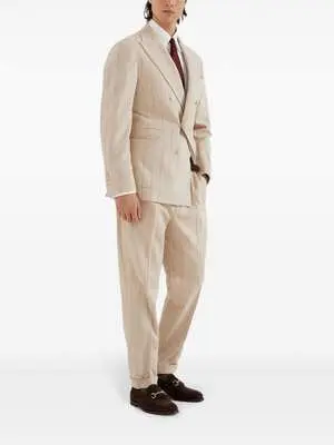 Brunello Cucinelli Striped Tapered Trousers