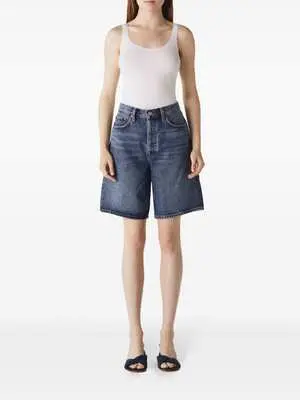 AGOLDE Wide-leg Denim Shorts