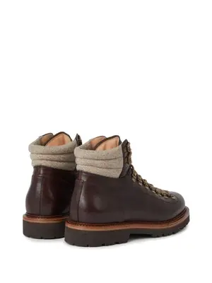 Brunello Cucinelli Lace-up Leather Boots