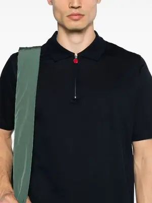 Kiton Half-zip Piqué Polo Shirt