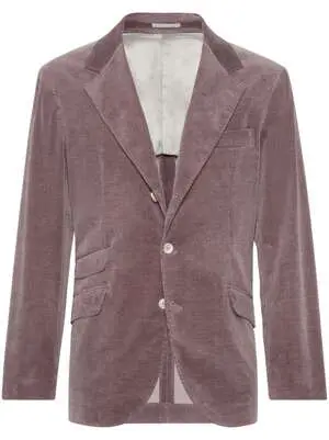 Brunello Cucinelli Single-breasted Cotton-blend Blazer