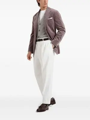 Brunello Cucinelli Single-breasted Cotton-blend Blazer