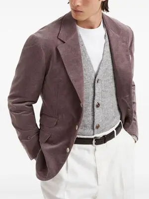 Brunello Cucinelli Single-breasted Cotton-blend Blazer