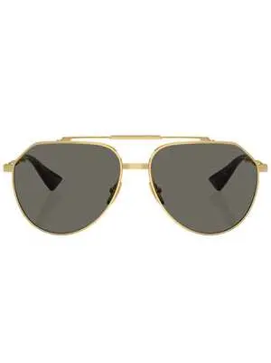 Dolce & Gabbana Stefano Aviator-frame Sunglasses - Gold