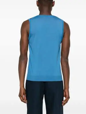 MODES Sleeveless Knitted Vest - Blue