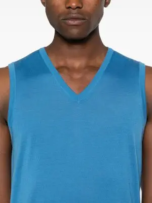 MODES Sleeveless Knitted Vest - Blue