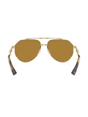 Dolce & Gabbana Stefano Aviator-frame Sunglasses - Gold