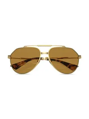 Dolce & Gabbana Stefano Aviator-frame Sunglasses - Gold