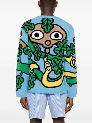 WALTER VAN BEIRENDONCK Wisdom Intarsia-knit Wool Jumper