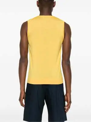 MODES Merino Wool Knitted Vest - Yellow