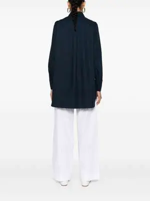 MODES Side-slit Poplin Shirt - Blue