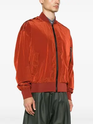 FERRARI Reflective-effect Zip-up Bomber Jacket - Red