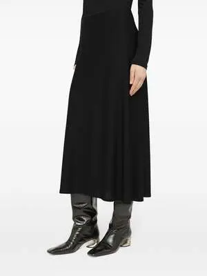 JIL SANDER Flared Midi Skirt - Black