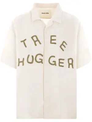 STORY MFG. Greetings Appliqué-lettering Shirt
