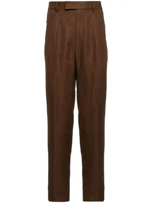 Zegna Pleated Slim-fit Trousers