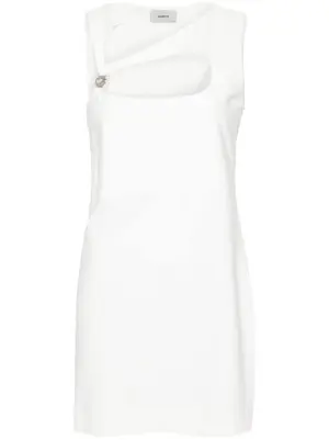 Coperni Cut-out Twill Minidress - White